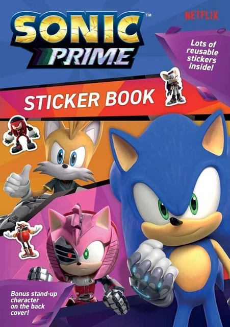 SONIC THE HEDGEHOG Prime Sticker & Malbuch Mit 90 Wiederverwendbare ...