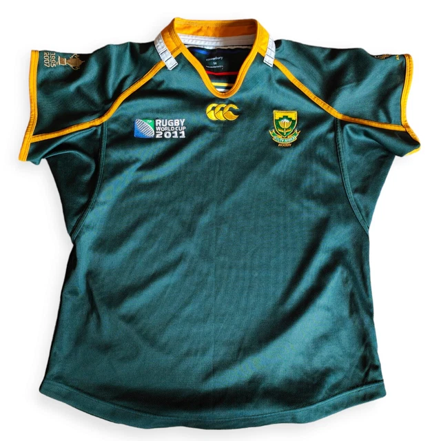 SOUTH AFRICA SPRINGBOKS Rugby World Cup 2011 Shirt - Canterbury - Size ...