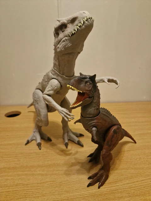 JURASSIC PARK WORLD Indominus Rex & Carnotaurus Toro Dinosaur Figure ...