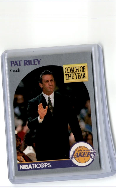 1990 NBA HOOPS Pat Riley entraîneur de l'année #317 Los Angeles Lakers ...