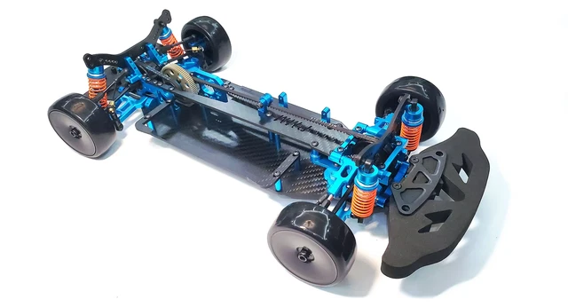 TAMIYA CLONE TRF416 / TRF415 frame chassis belt driven carbon metal 1/ ...