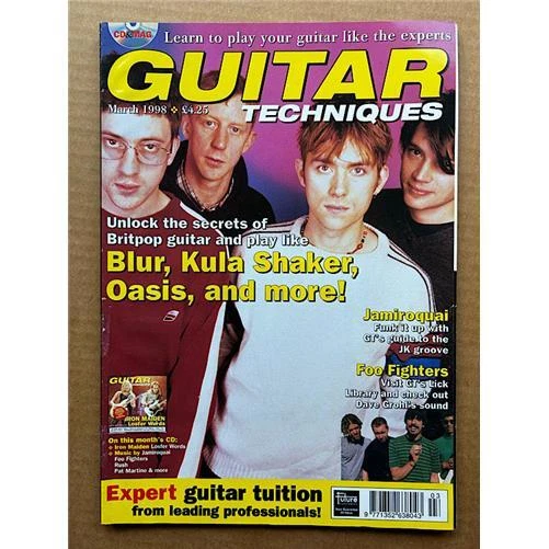 BLUR GUITAR TECHNIQUES MAGAZINE MARCH 1998 - BLUR COVER WITH MORE ...