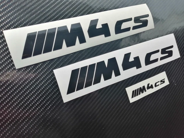 BMW M4CS LOGO 3 Badges Decals Sticker Black Gloss F32 F36 Series 4 ...