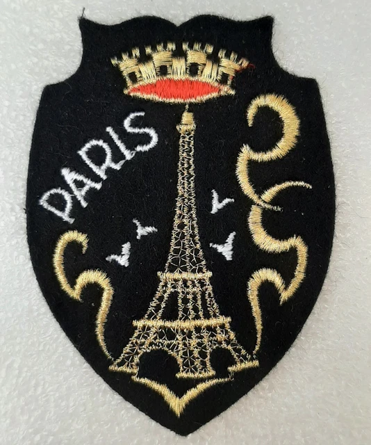 BLASON ANCIEN VILLE PARIS Tour Eiffel 7x6 cm Insigne Patch écusson tissu VINTAGE EUR 9,99 ...