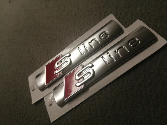 ORIGINAL AUDI S-LINE lettering emblem logo 8N0853601A 2 pieces original ...