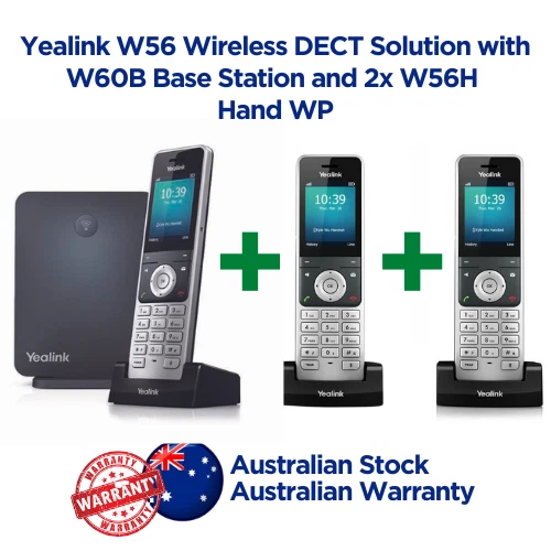 YEALINK W60P WIRELESS DECT IP Phone including W60B Base Station & 4x ...