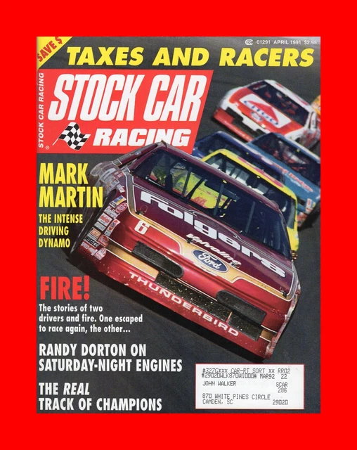 STOCK CAR RACING MAGAZINE April 1991 - - Mark Martin, Geoff Bodine * £3 ...