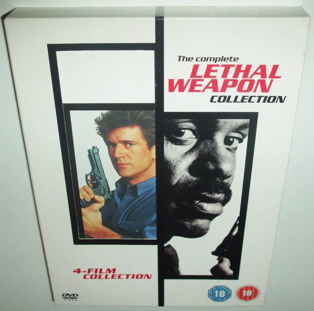 LETHAL WEAPON THE Complete Collection 1-4 DVD Boxset UK R2 Mel Gibson ...