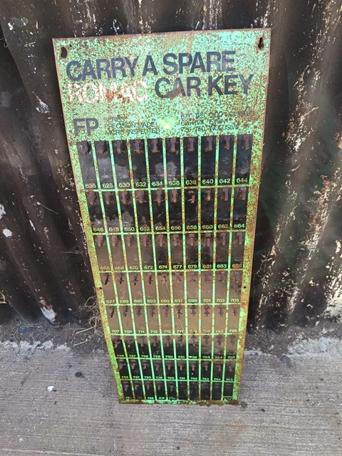 GENUINE RARE ROMAC Fp Classic Car Key Display Board 1960'S Car Van ...