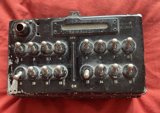 RAF AVRO Lancaster, Bomb Selector Switch Box AM Stamped 5D/656 Wartime ...