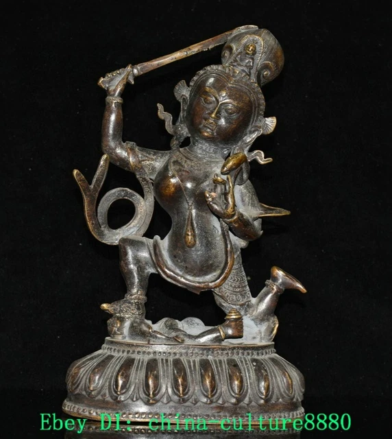 11 &CACHER LA statue du Bodhisattva triphpur Wenshu Wenshu EUR 222,00 - PicClick FR