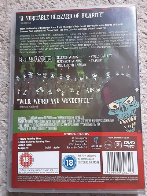 ROB ZOMBIE PRESENTS The Haunted World Of El Superbeasto (DVD, 2010) EUR 7,64 - PicClick IT