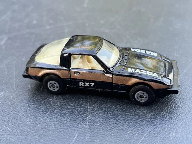 VINTAGE 1979 MATCHBOX Mazda RX7 Black & Gold Lesney Made in Hong Kong ...