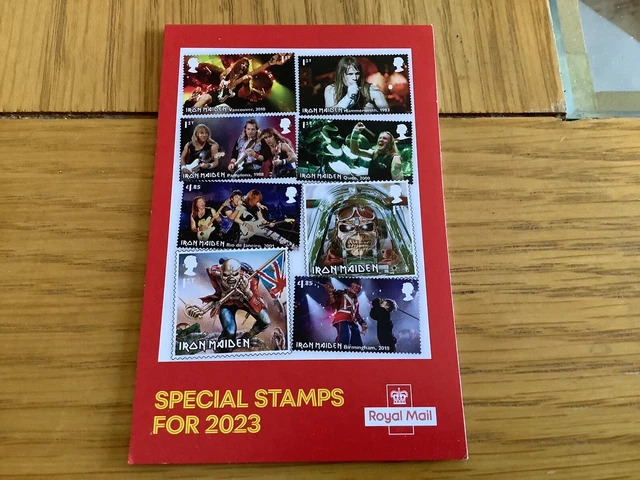 ROYAL MAIL SPECIAL Stamps 2023 Mini Calendar advertising IRON MAIDEN ...