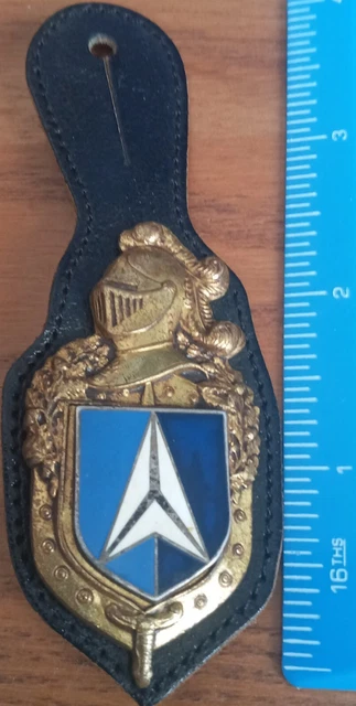 FRENCH MILITARY POLICE Gendarmerie Fob Badge On Leather Holder £10.00 ...