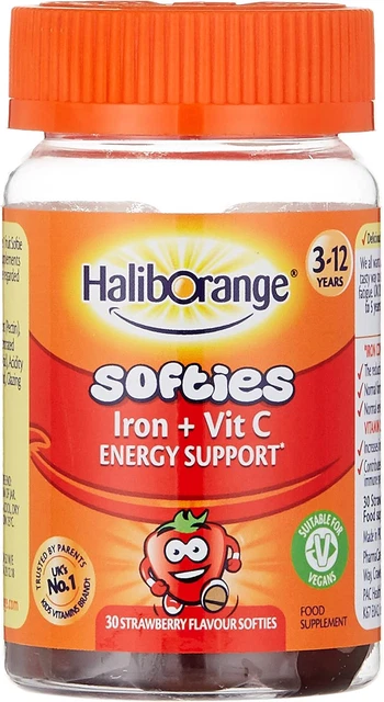 KIDS IRON & Vit C Strawberry Flavour Softie 30'S £10.79 - PicClick UK