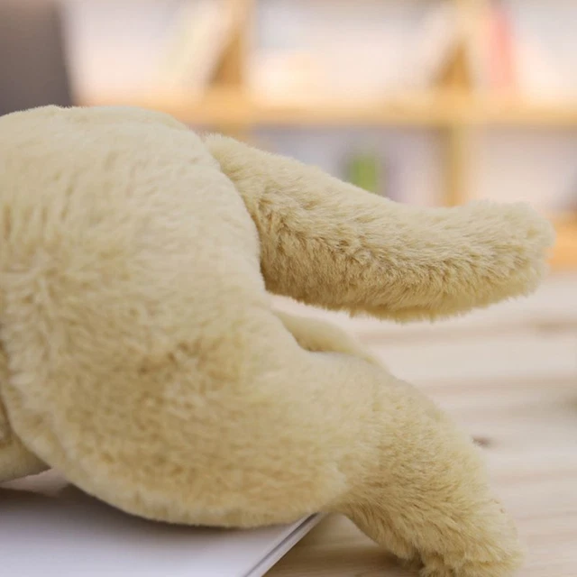 40CM PLUSH STUFFED Toy Puppy with Lie Posture 3D Face Nursery Room Baby ...