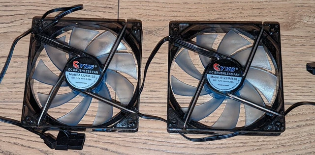 2X YHS 120MM 3 PIN DESKTOP COMPUTER CASE FANS A1225M12S £10.95 ...