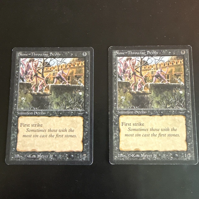 MTG STONE- THROWING Devils x 2 - Arabian Nights - Magic The Gathering £104.72 - PicClick UK