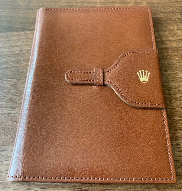 EXTREMELY RARE VINTAGE Rolex Brown Leather Notepad Few Pages Left ...