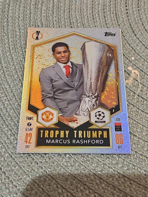 MATCH ATTAX UEFA 24/25 Trading Card Trophy Triumph Marcus Rashford $3. ...