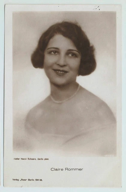CLAIRE CLARE ROMMER German Actress Beauty "Ross Verlag" No. SW 68 Photo Postcard £4.33 - PicClick UK
