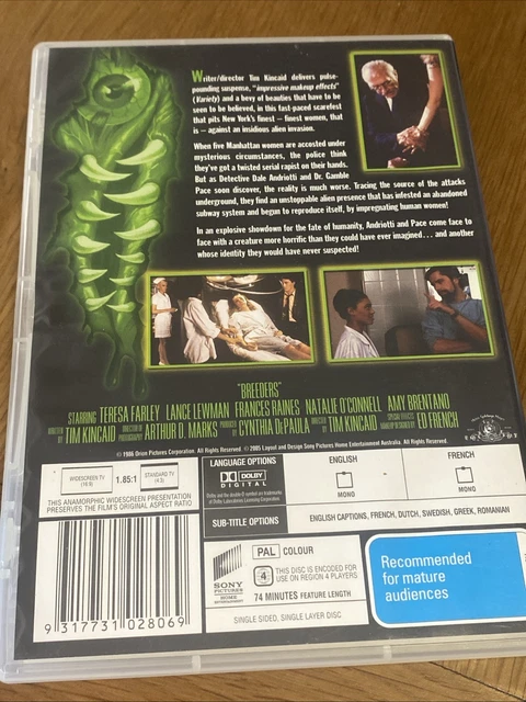 BREEDERS DVD REGION 4 Teresa Farley Lance Lewman Frances Raines Monster ...