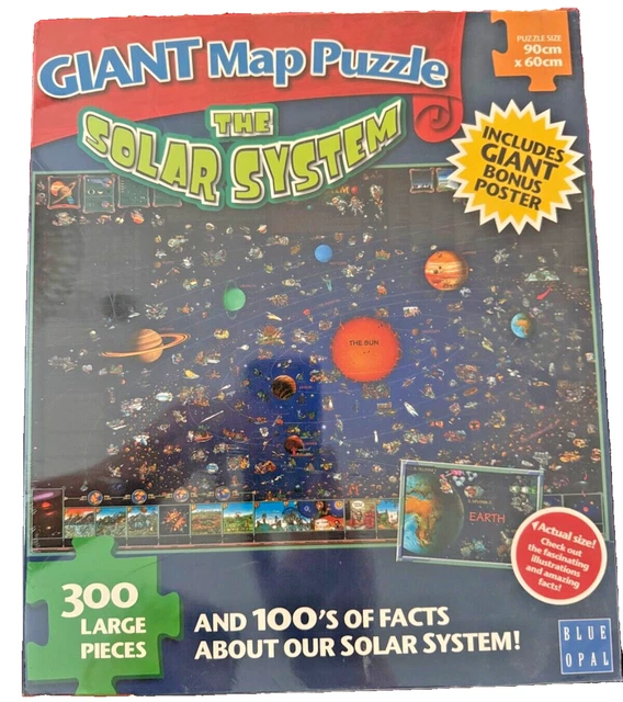 GIANT MAP OF The Solar System Poster Puzzle 300 Large Pieces Blue Opal ...