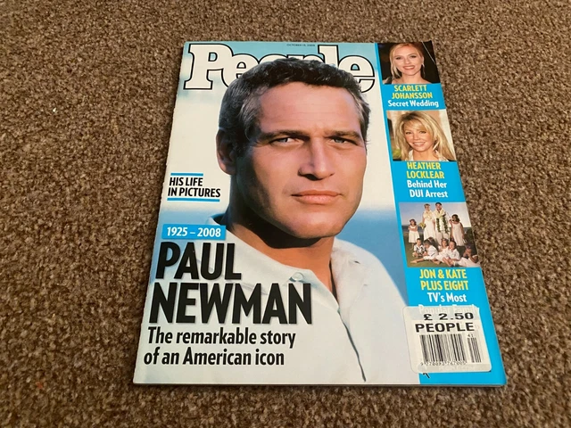 PEOPLE MAGAZINE 13/10/2008 Paul Newman. Scarlett Johansson. Heather ...