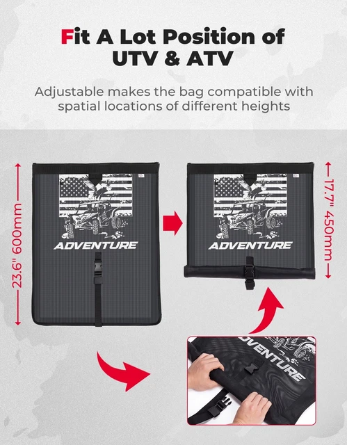 UNIVERSAL ATV UTV Mesh Trash Bag Utility Bag For Polaris Ranger 570 ...