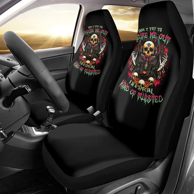 WITCH SKULL CAR Seat Cover Hello Darkness My Old Friend Dt01 $59.88 ...