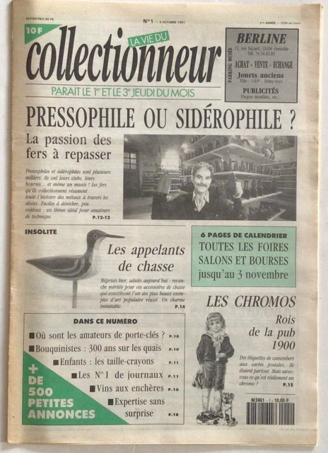 RARE JOURNAL LA VIE DU COLLECTIONNEUR numéro 1 de oct 1991 EUR 30,00 ...