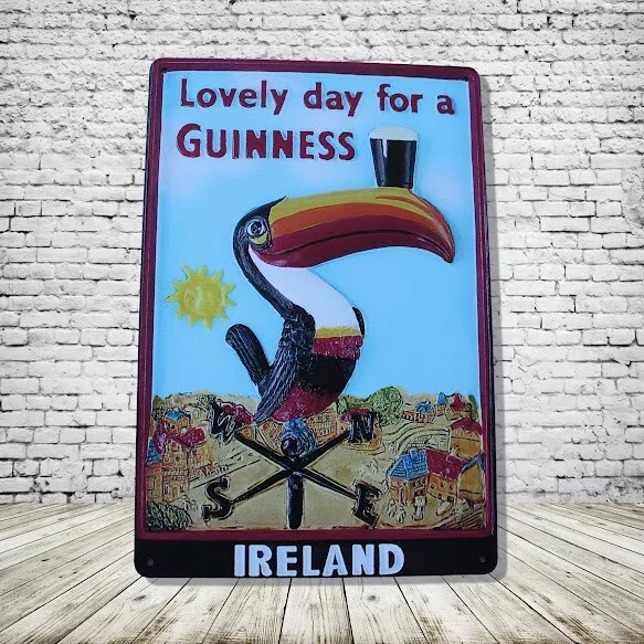 Guinness Beer Vintage Style Tin Metal Bar Sign Poster Man Cave