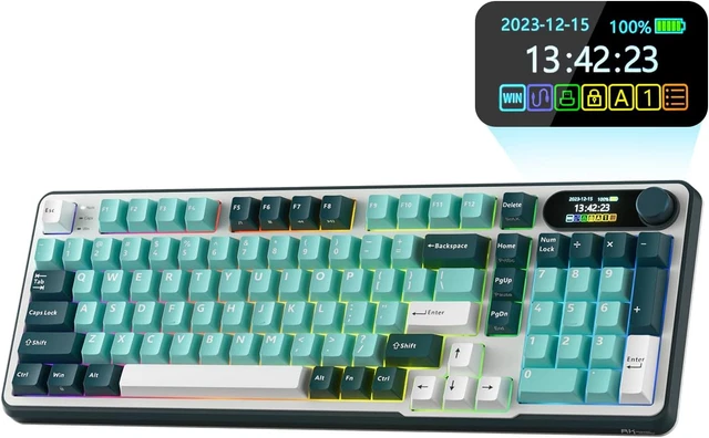 S98 MECHANICAL KEYBOARD W/Smart Display & Knob, Top Mount 96% Wireless ...