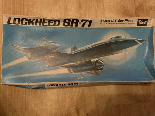 VINTAGE REVELL LOCKHEED Sr-71 Secret Secret U.s Spy Plane 1/72 Scale ...
