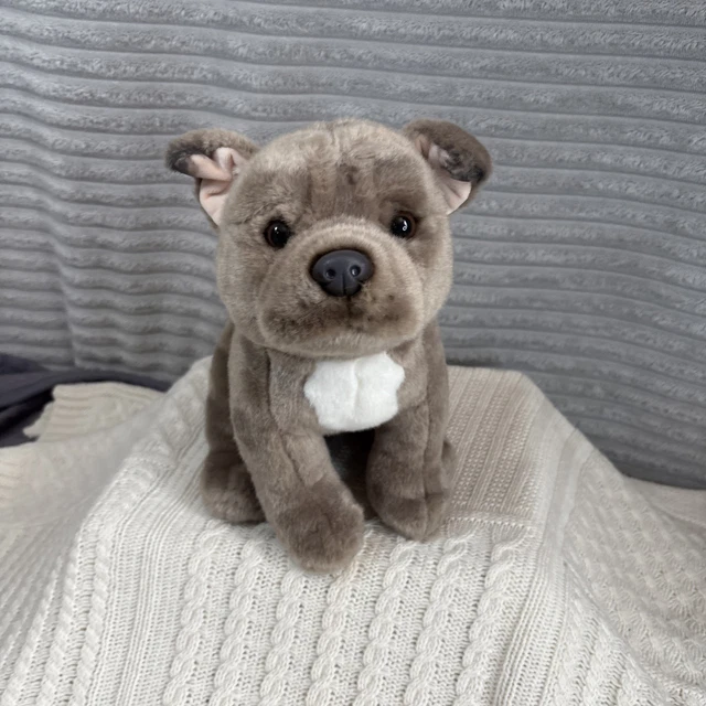 BLUE STAFFORDSHIRE BULL Terrier Plush Soft Toy 12" Faithful Friends ...