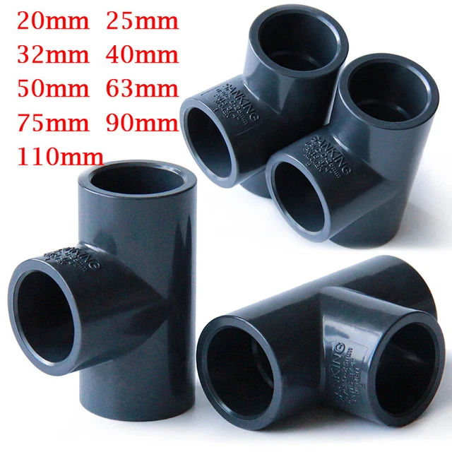 U-PVC - TEE Fitting Socket Plumbing Pipe T-Type Sched 16mm to 200mm ...