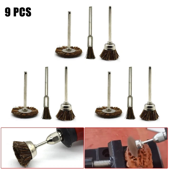 KIT COMPLET DE nettoyage et de polissage avec 9 pièces brosses filaires ... KIT COMPLET DE nettoyage et de polissage avec 9 pièces brosses filaires ...