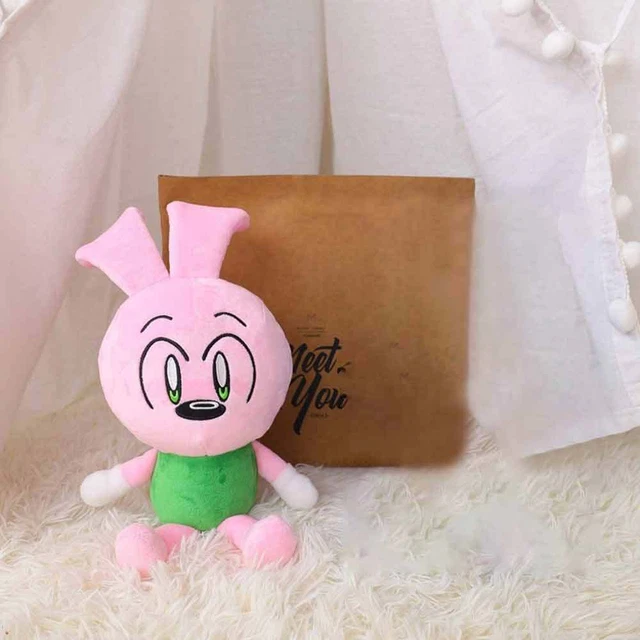 RIGGY MONKEY PLUSH Doll Toy Anime Pink Riggy The Rabbit Monkey Stuffed ...