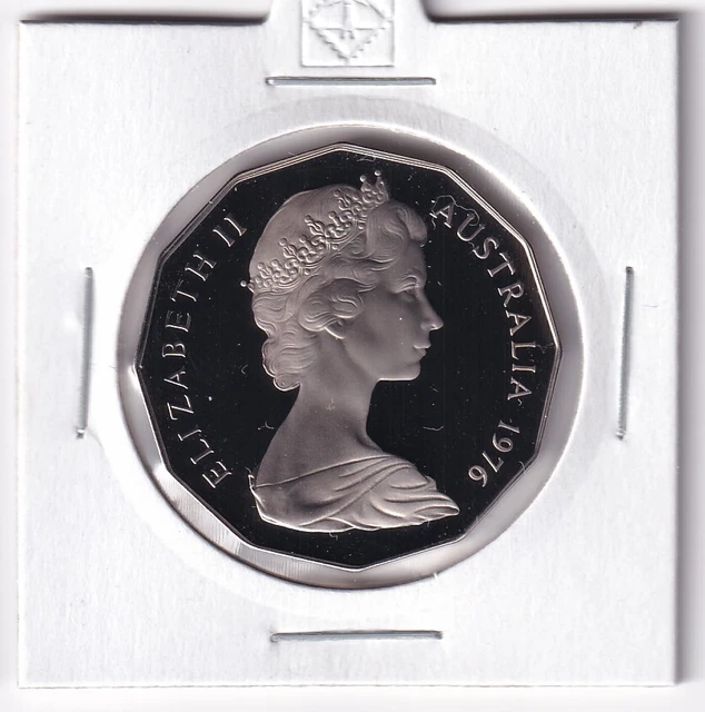 AUSTRALIAN PROOF: 1976 50 Cent Coin In 2X2 Holder - EUR 30,17 - PicClick FR