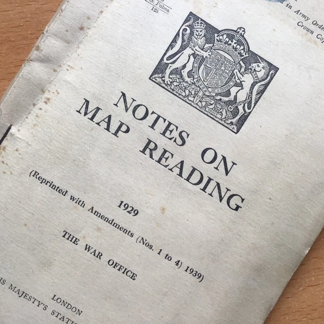 ORIGINAL WWII BRITISH Army Training Manual: Notes On Map Reading 1929/ ...