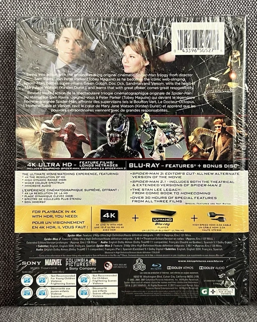 SPIDER-MAN 3-MOVIE COLLECTION TRILOGY 4K UHD + Blu-ray DIGIBOOK NEW ...