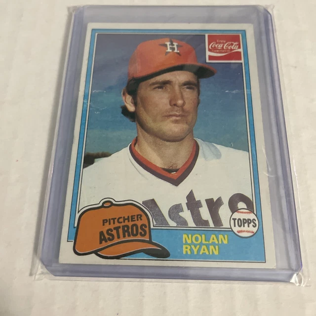 1981 TOPPS COCA-COLA Baseball #9 NOLAN RYAN Houston Astros HOF Coca ...