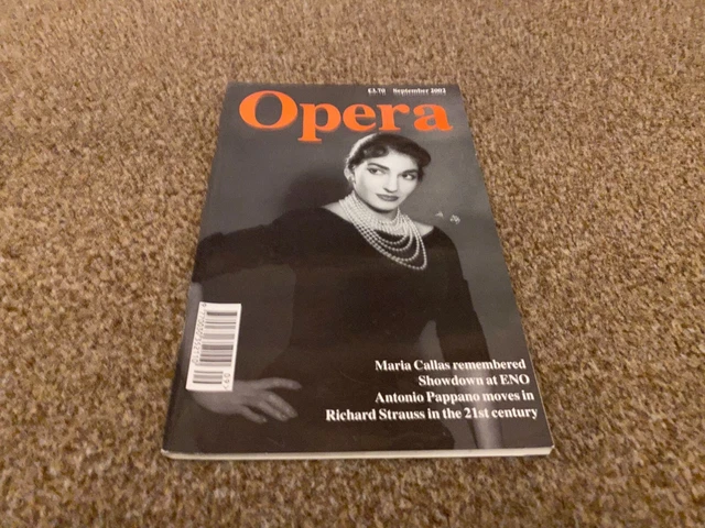 OPERA MAGAZINE 2002 Sep Maria Callas, Antonio Pappano, Richard Strauss ...