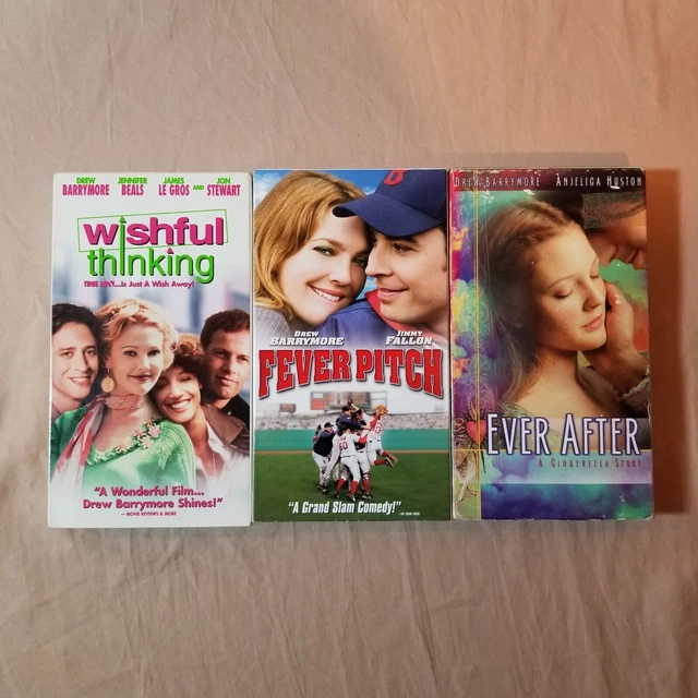 DREW BARRYMORE VHS Video Lot Fever Pitch Wishful Thinking Ever After ...