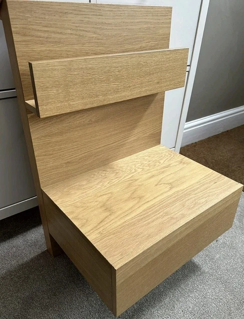 IKEA MALM BEDSIDE Floating Table Oak Wood Nightstand Bed - Pair £18.00 ...