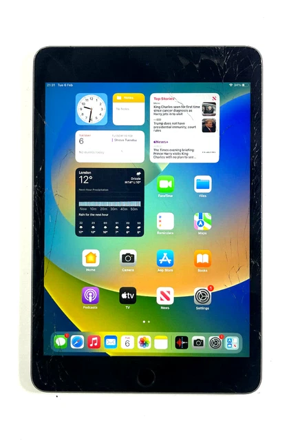 APPLE IPAD MINI 5e génération 64 Go Wi-Fi + 4G débloqué gris écran brisé 517 EUR 168,44 ...