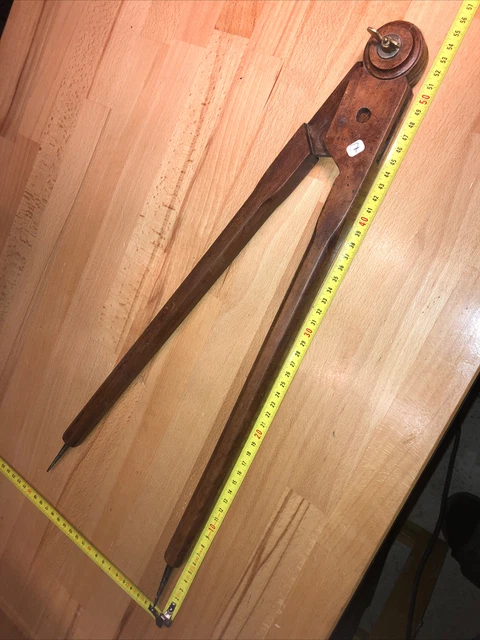 N°7 OLD TOOL compass , OUTIL ANCIEN, GRAND COMPAS EN BOIS DE ...