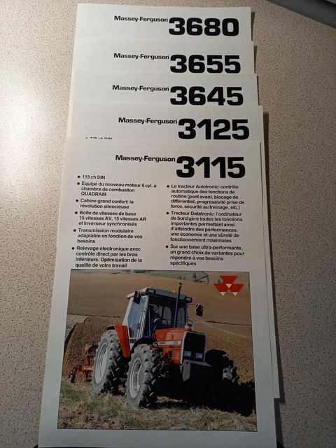 BROCHURE DOCUMENT PROSPECTUS TRACTEUR tractor Massey Ferguson EUR 11,00 - PicClick IT
