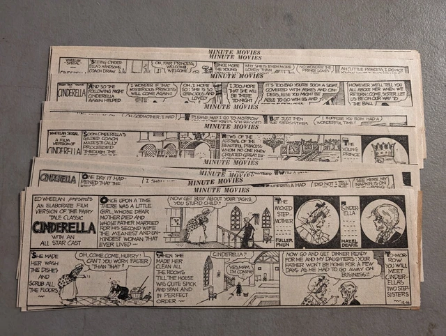 LOT OF 17 1930-1931 "Cinderella" Newspaper Cut-Out Comic Book Strips £ ...